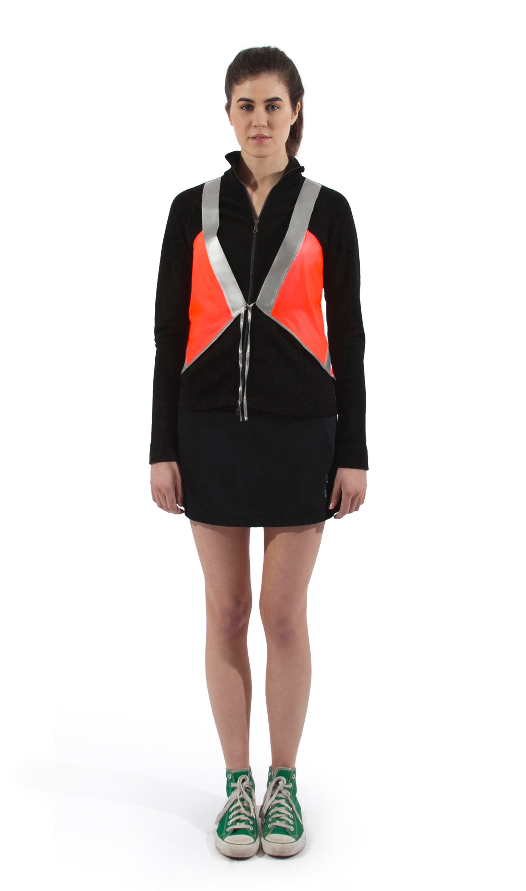 The VESPERT HIGH VIS REFLECTIVE VEST, Eco Flame – Vespertine NYC