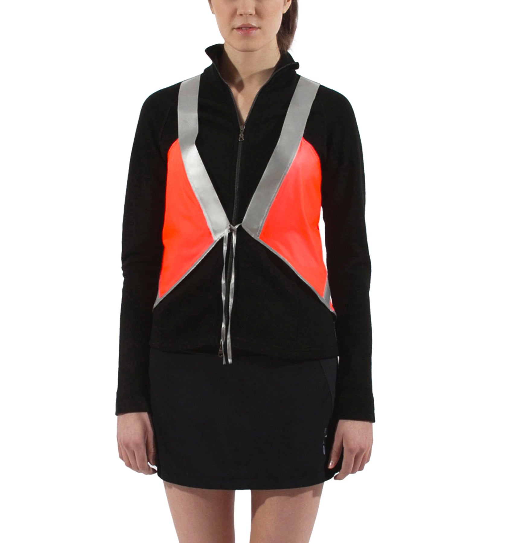 The VESPERT HIGH VIS REFLECTIVE VEST, Eco Flame – Vespertine NYC