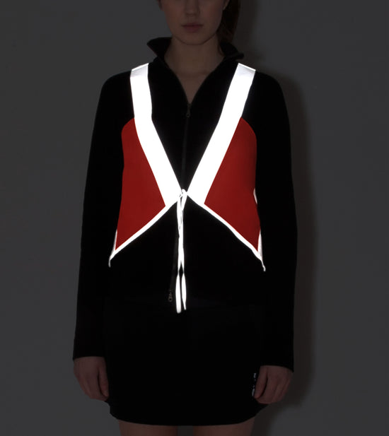 The VESPERT HIGH VIS REFLECTIVE VEST, Eco Flame – Vespertine NYC